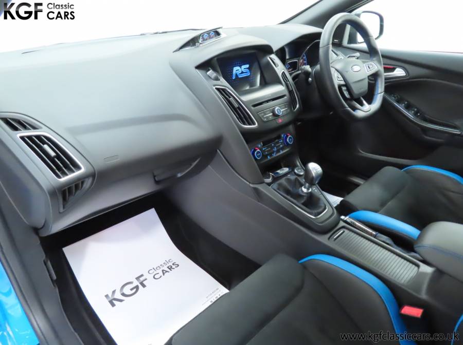 A Ford Focus RS Edition with 4,675 Miles, Nitrous Blue, £ 39,995