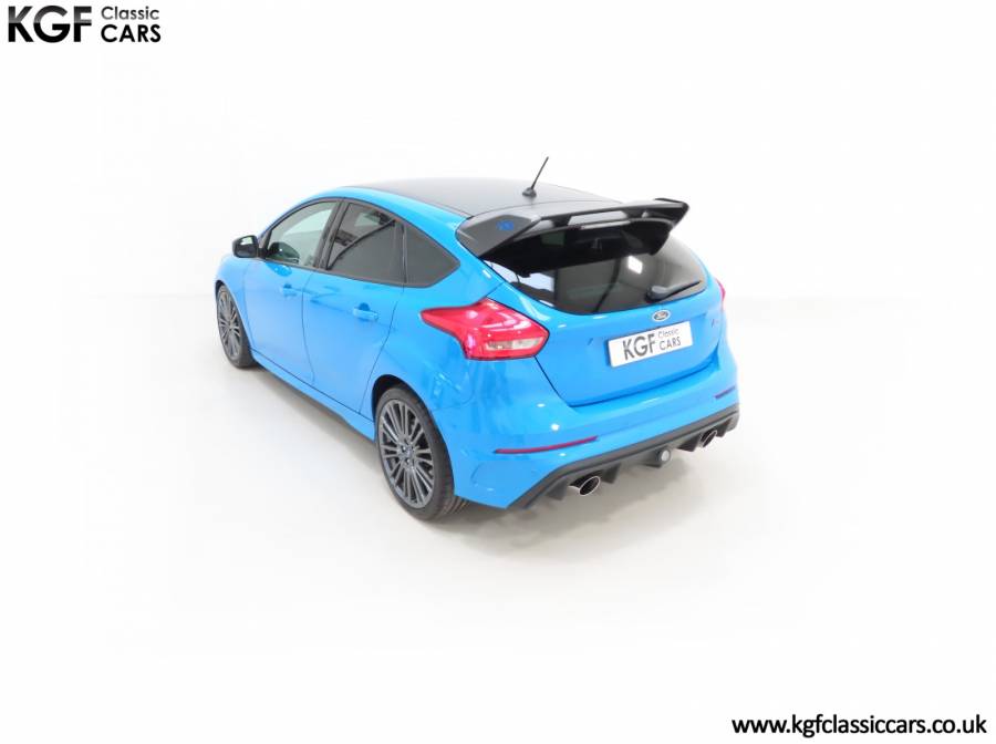 A Ford Focus RS Edition with 4,675 Miles, Nitrous Blue, £ 39,995