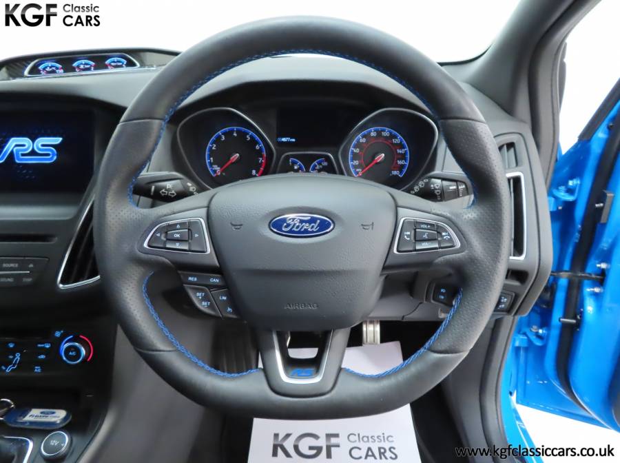 A Ford Focus RS Edition with 4,675 Miles, Nitrous Blue, £ 39,995