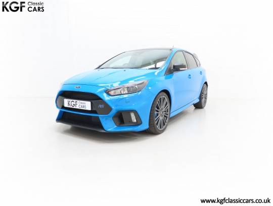 A Ford Focus RS Edition with 4,675 Miles, Nitrous Blue, £ 39,995