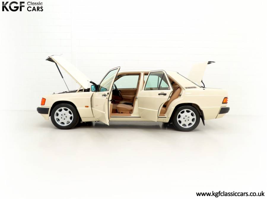 A Mercedes-Benz 190E (W201) Auto with 29 Services, Light Ivory, £ 9,995